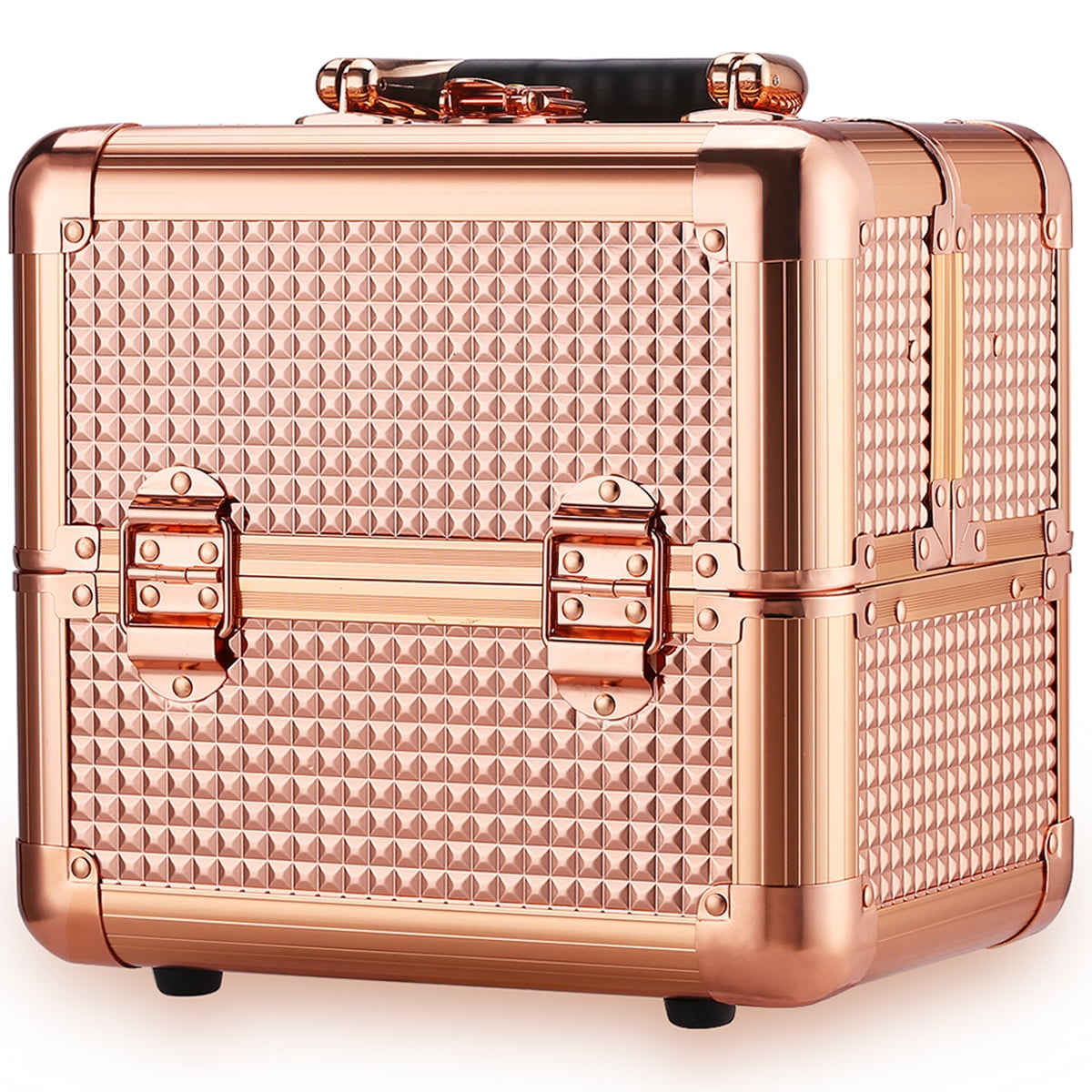 Professional Portable Small Makeup Train Case Artist Lockable Aluminum