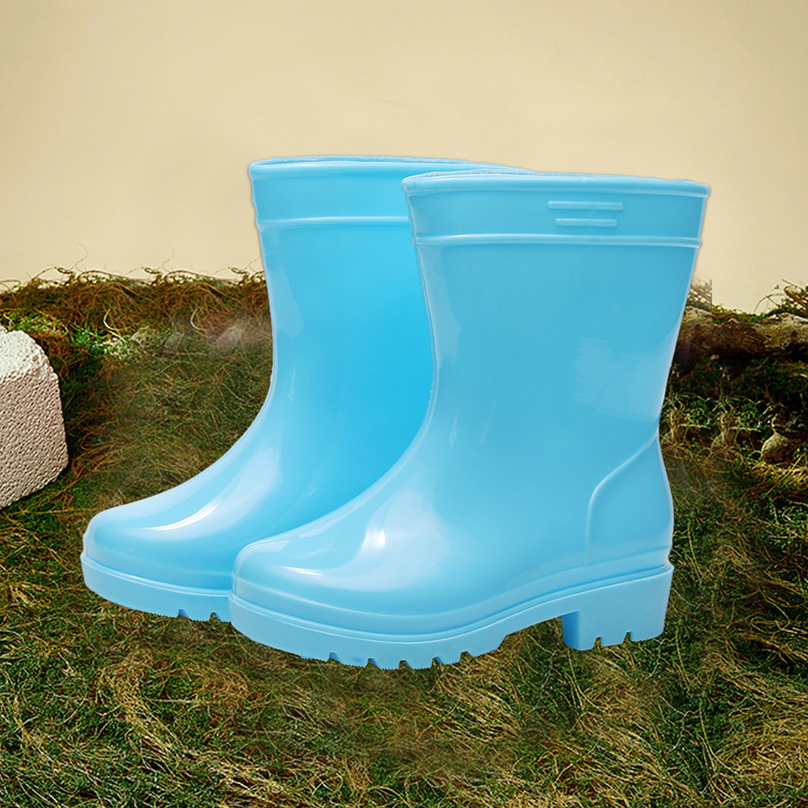 RXIRUCGD Shoes Water Boots Children Unisex Rain Shoes Soft Rubber Boots ...
