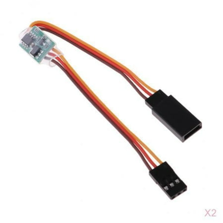 2 Pieces RC Servo Signal Reverser Rotation Inverter for JR Futaba ...