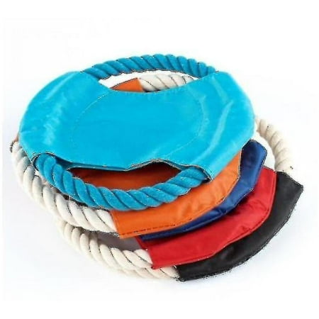 Pet Frisbee Toy Cotton Rope Woven Frisbee Dog Bite Training Toy Rope ...
