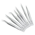 1 Pcs Industrial Tweezers Extension Silver Stainless Steel Superhard ...