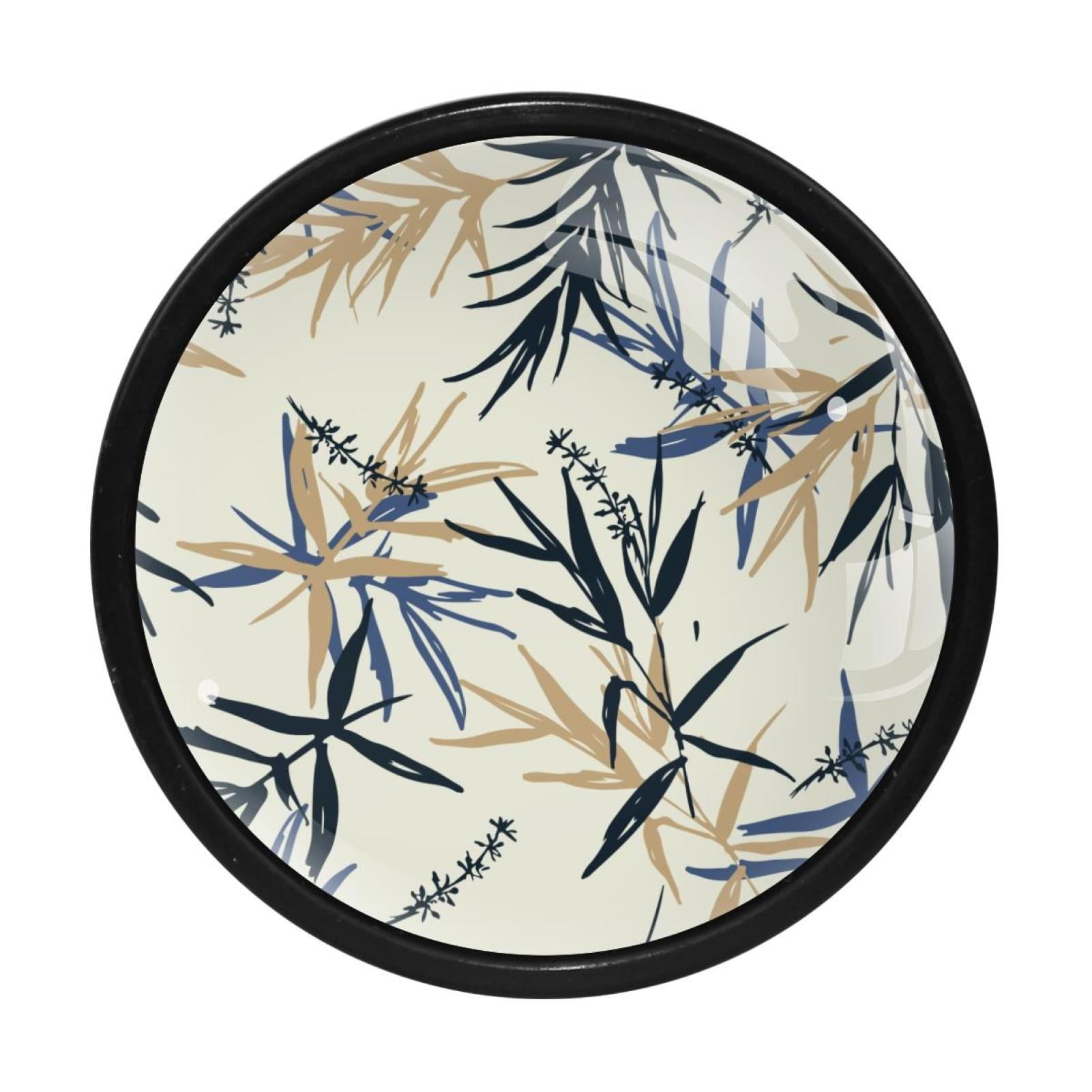 4 Pcs Leaves and Flower Knobs for Kitchen Cabinet Cupboard Dresser ...