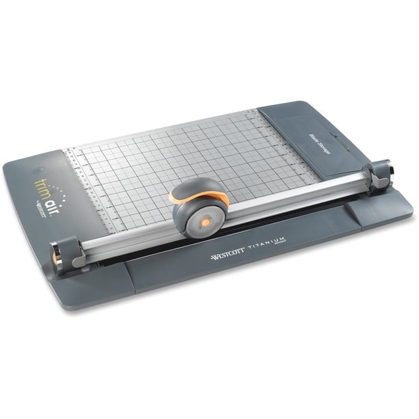 Westcott TrimAir Titanium 45MM Rotary Paper Trimmer, Metal Base, 12 ...