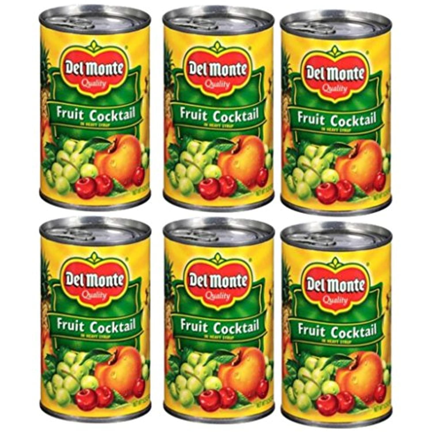 Del Monte Classic Fruit Cocktail In Heavy Syrup 15.25 Oz (Pack Of 6 ...