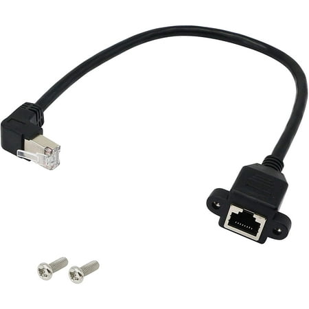 SinLoon RJ45 Ethernet Adapter Cable 90 Degree Downward Male to Famale ...