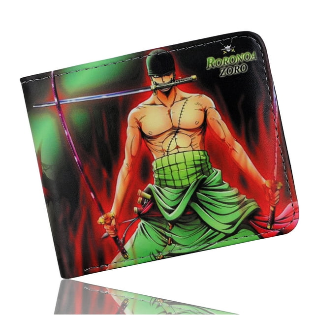 Roffatide Anime One Piece Wallets for Men Roronoa Zoro Bi-Fold Short ...