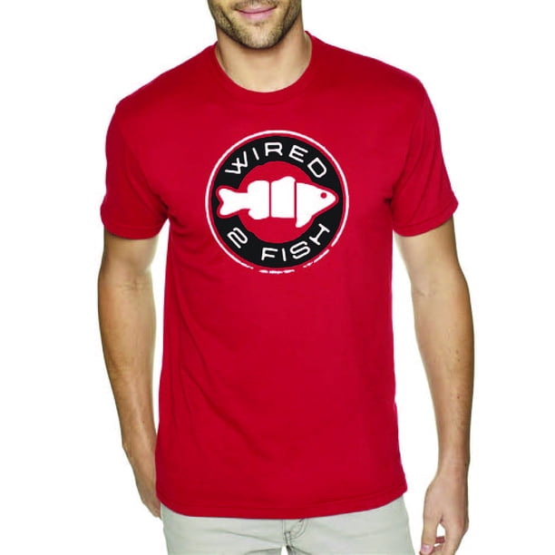 Wired2Fish Medallion Logo T-shirt - Red, 3XLarge - Walmart.com