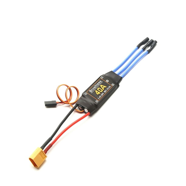 TFixol 40A Brushless ESC 2-4S Electronic Speed Controller XT60 Plug with 5V 3A BEC 3.5MM Banana ...