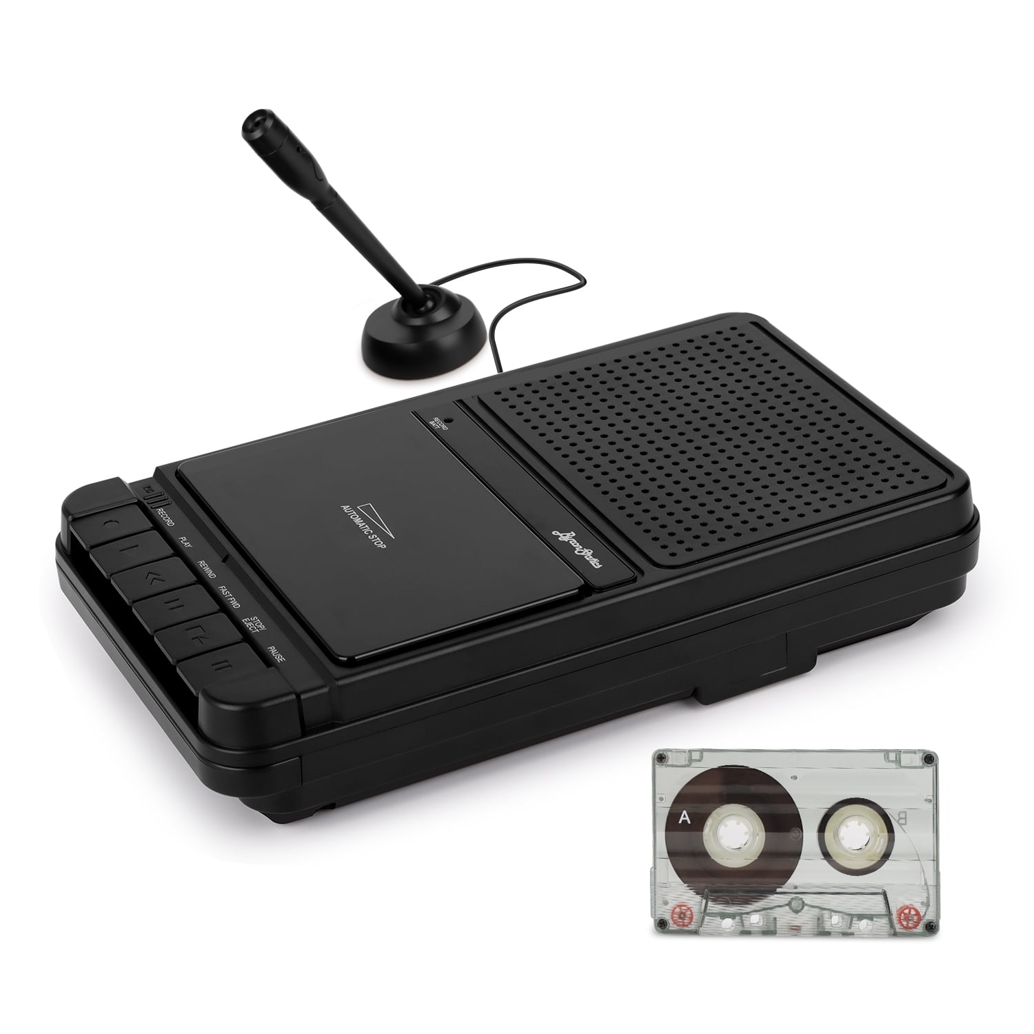 ByronStatics Portable Cassette Player Recorder with Stand - Alone ...