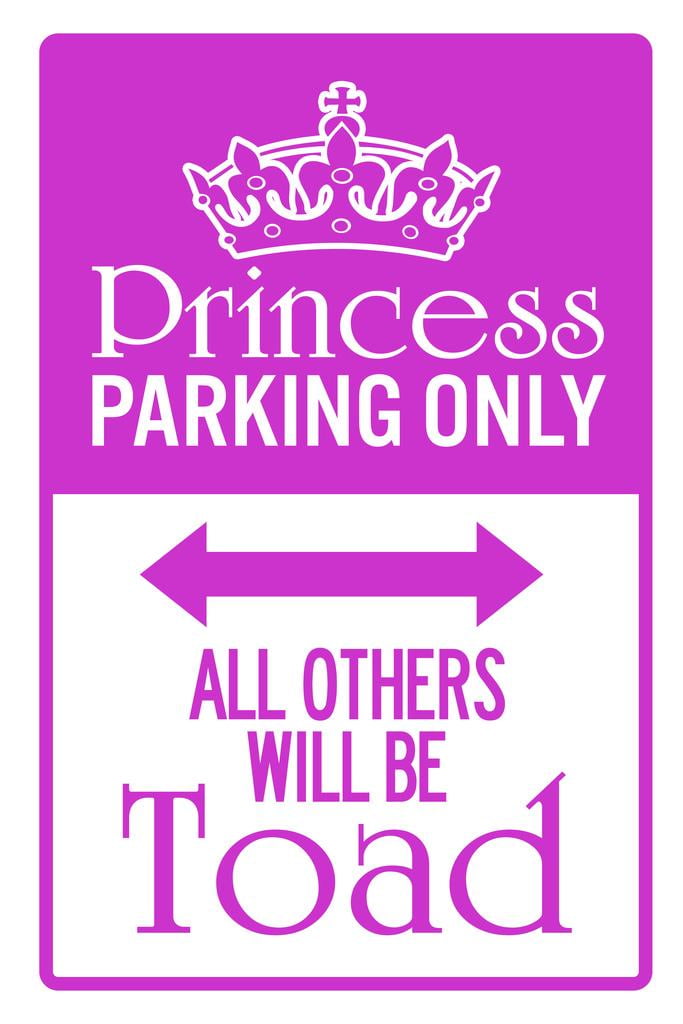 Princess Parking Only All Others Will Be Toad Sign Purple Cool Wall ...