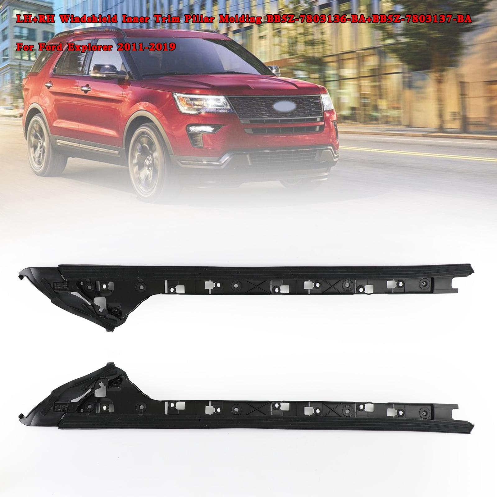 LH+RH Windshield Inner Trim Pillar Molding For Ford Explorer 2011-2019 ...