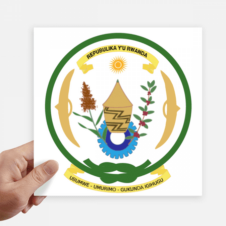 Rwanda Africa National Emblem Sticker Tags Wall Picture Laptop Decal ...