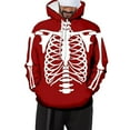 2023 New Skeleton 3d Digital Print Hooded Men And Women Cos Casual Men