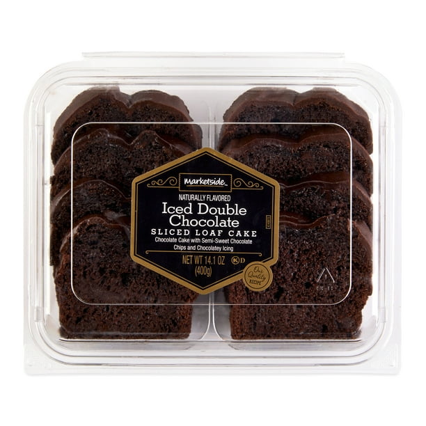Walmart Marketside Iced Double Chocolate Sliced Loaf Cake, 14.1 oz, 8 ...