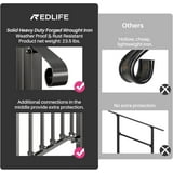 Redlife 2 Pack Handrails for Outdoor Steps, Fit 2 or 3 Steps Outdoor ...