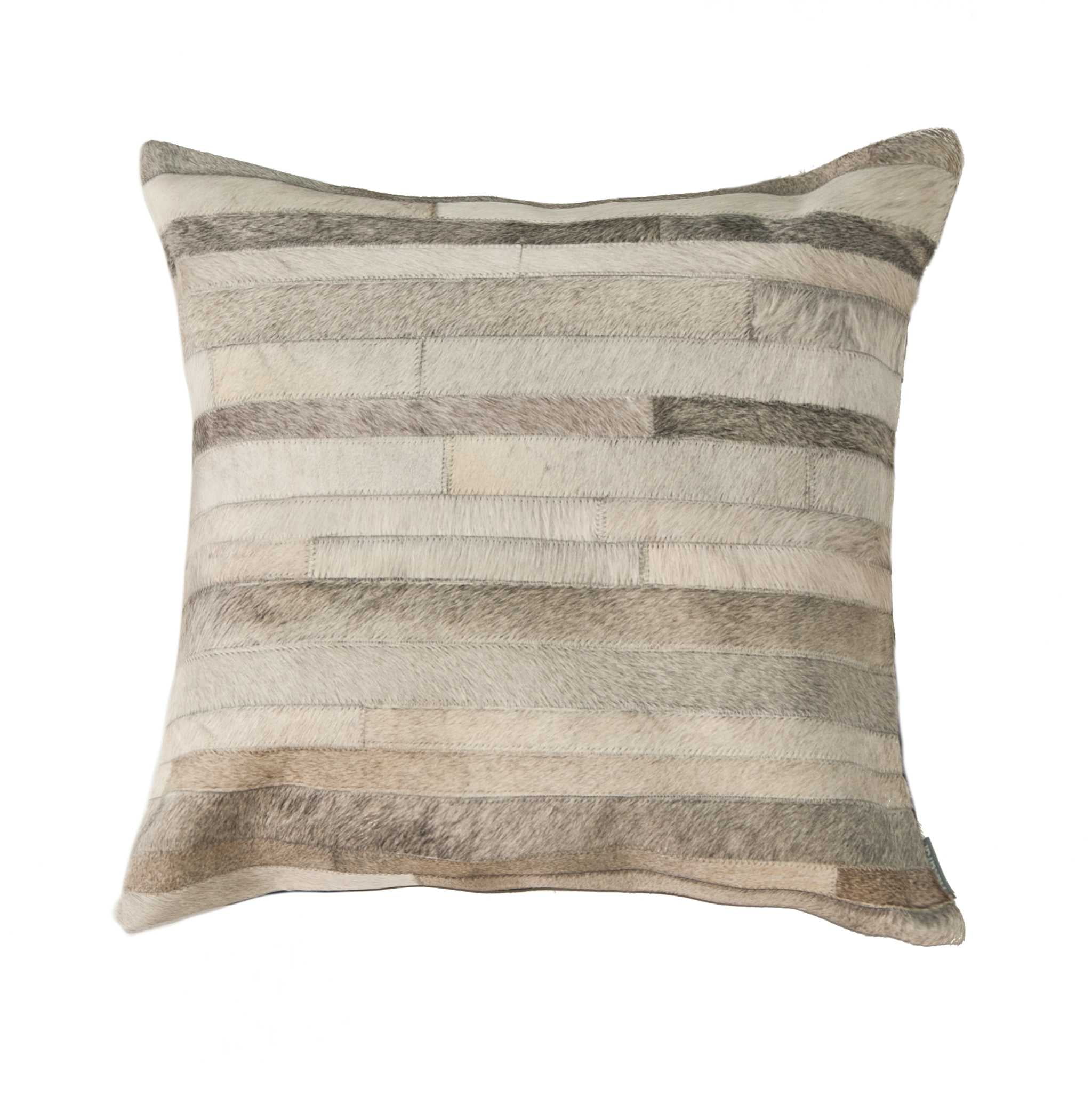 TORINO CLASSIC LARGE MADRID COWHIDE PILLOW 22" X 22" - GREY - Walmart ...