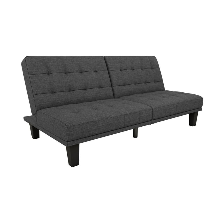 Mainstays Studio Futon, Gray Linen Upholstery