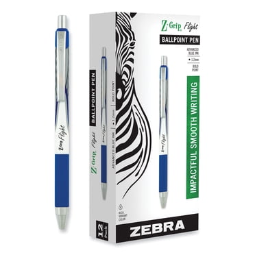 Zebra Pen Z-Grip Flight Retractable Ballpoint Pen, Bold Point, 1.2mm ...