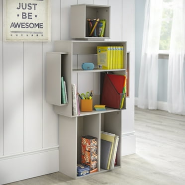 KidKraft Wooden Princess Bookcase with Crown Accent, Shelves and Hidden ...