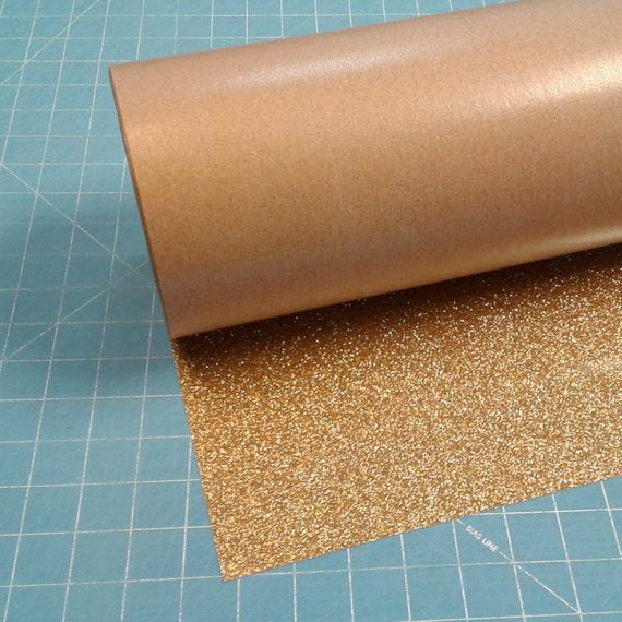 Old Gold Siser Glitter 20" x 3' (feet) Iron on Heat Transfer Vinyl Roll ...