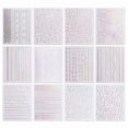 12-Piece Aurora Sparkle Nail Art Stickers - Self-Adhesive Holographic ...