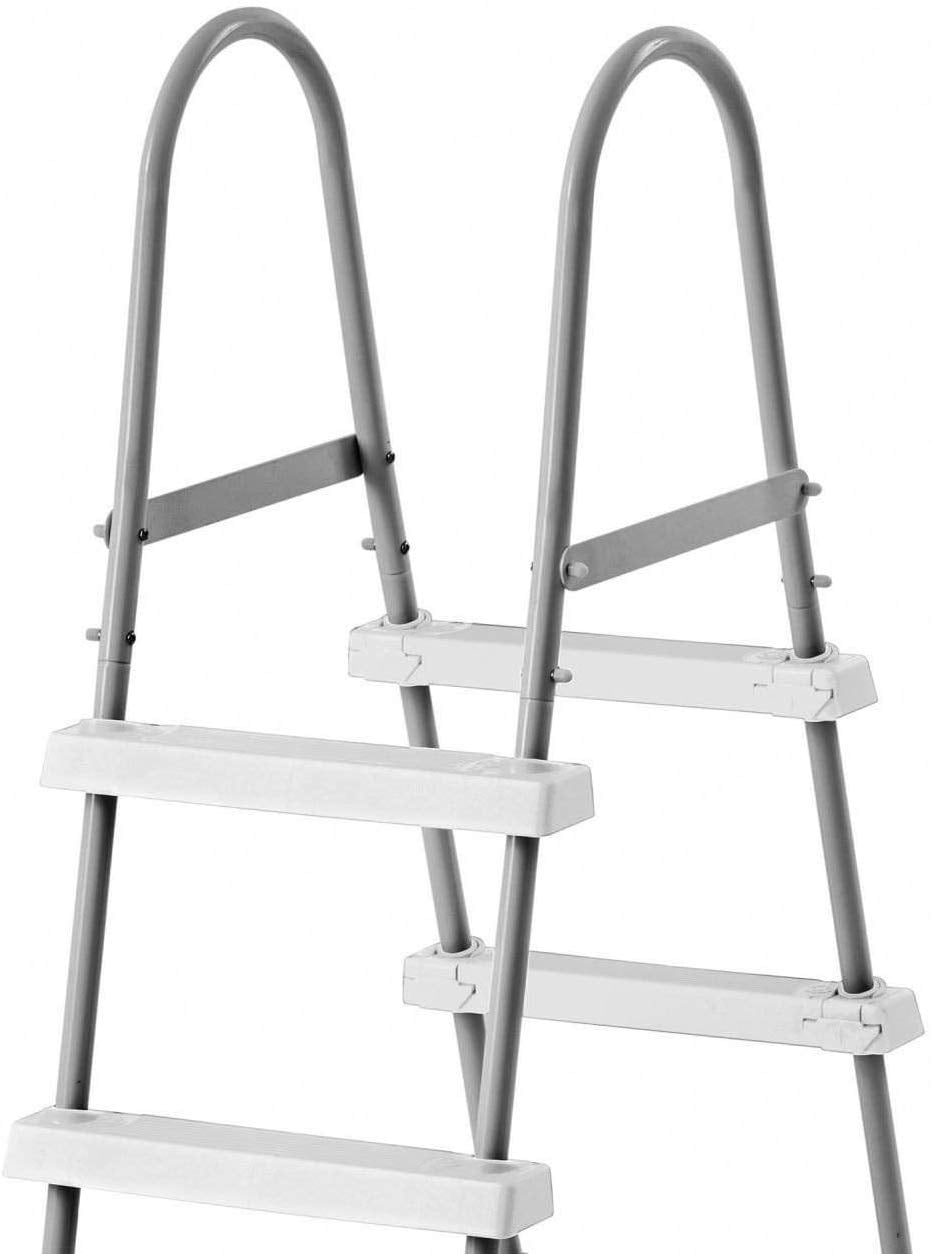 Intex Steel Frame Above Ground Swimming Pool Ladder for 42 Wall Height ...