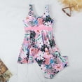 Ehtmsak Womens One Piece Skirt Swimwear Ruched Retro Swimming Dress