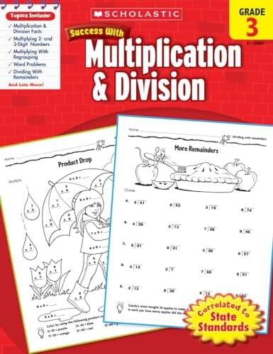 Pre-Owned Scholastic Success with Multiplication & Division: Grade 3 ...