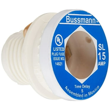 Bussmann BP/TL-20 20 Amp Time Delay, Loaded Link Edison Base Plug Fuse ...