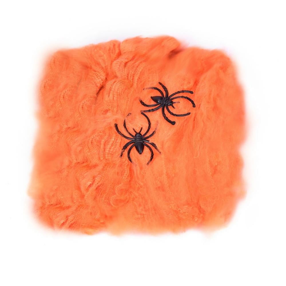 Fake Spider Web Halloween Decorations Indoor Outdoor Stretchy Spider
