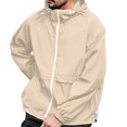 StSilkitty Sun Protection Jacket for Mens Full Zip Solid Color Long ...