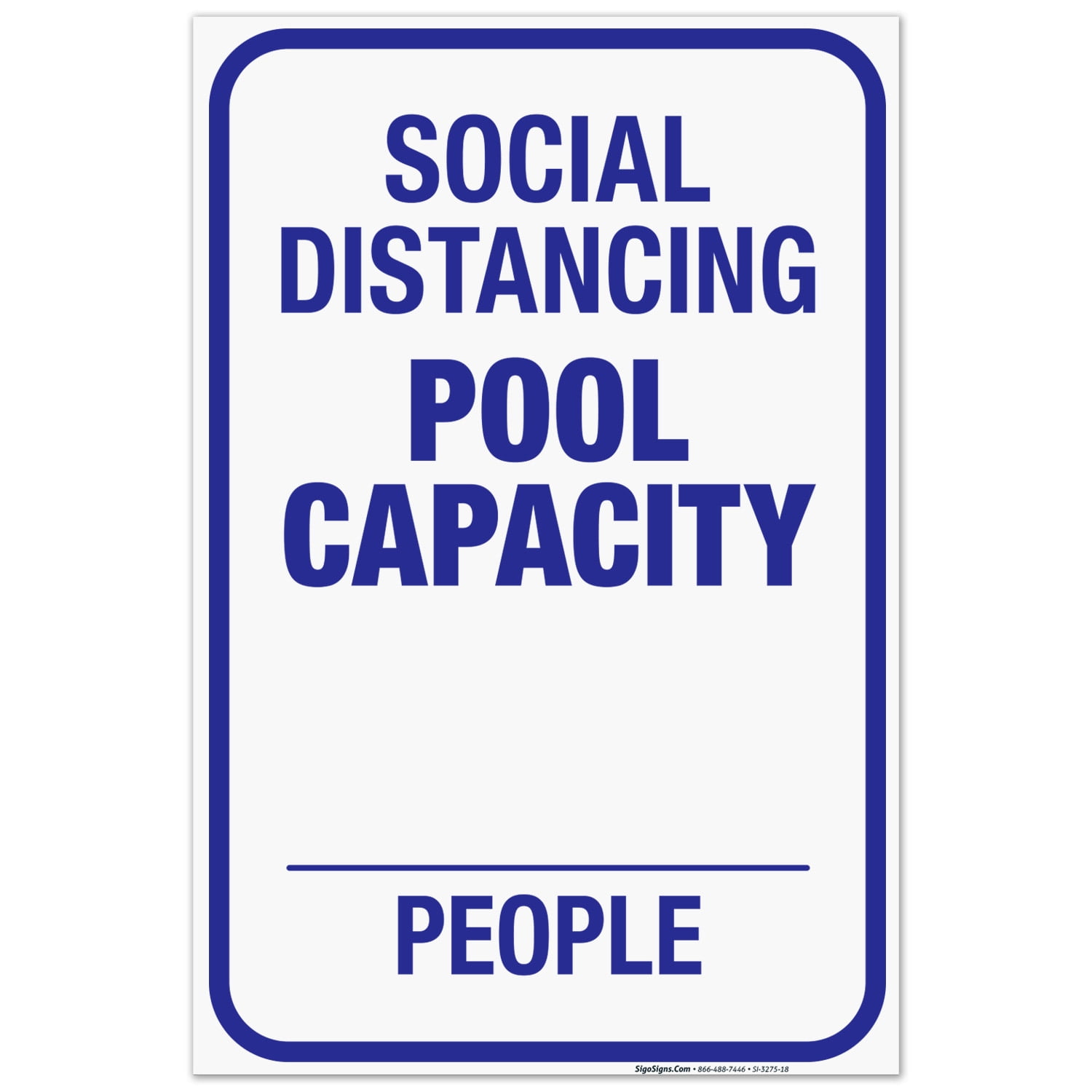Social Distancing Pool Capacity Sign, - Walmart.com