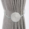 Magnetic Alloy Curtain Tiebacks with Adjustable Flax Strap – Modern ...