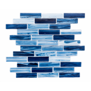Bahamas Light Blue Mix Glass Tile Pool Tile and Wall Tile and Deco 12in ...