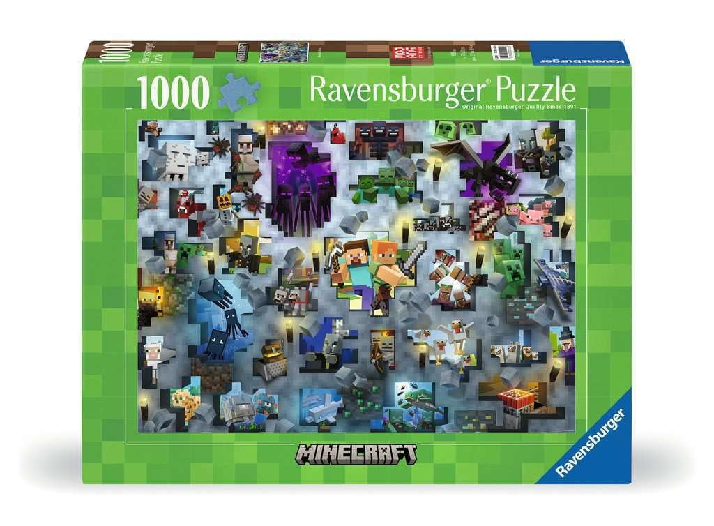 Rompecabezas Ravensburger Mojang Minecraft Mobs 1000 piezas | Bodega ...