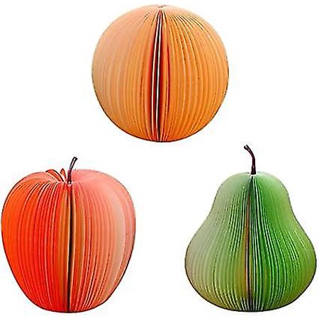 3 Pcs 3d Fruit Shape Memo Note Pads Cartoon Not Sticky Memo Pad Papers ...