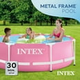 INTEX Quick Set Up 8ft x 30in Metal Frame Above Ground Swimming Pool ...