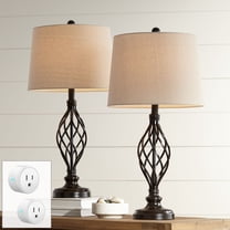 Franklin Iron Works Annie Modern Industrial Table Lamps 28" Tall Set of ...