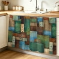 Bohemian Cabinet Curtains for Kitchen 28"W x 51"L, Modern Mottled Art ...