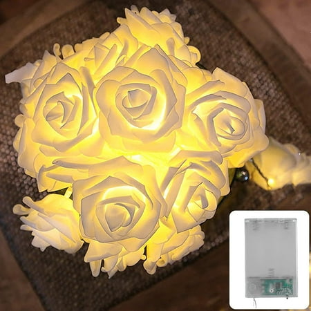 SHTUUYINGG Starlight-white Rose Led String Lights - 3m Battery | 20 ...