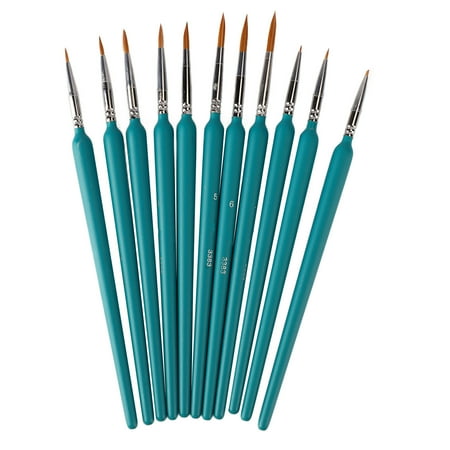 11Pcs Detail Paint Brush Set Miniature Paint Brushes Small Fine Tip ...