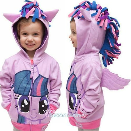 Kids Rainbow Girls My Little Pony Hoodie Wings Jacket Twilight Dash ...