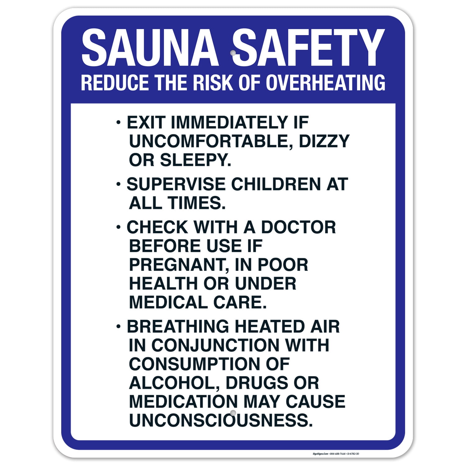 Sauna Safety Sign, Pool Sign, - Walmart.com