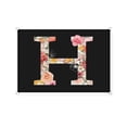 Black Letter H Flower Sun Shade Sail 8'X10' Watercolor Alphabet H Pink ...