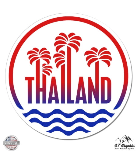 Thailand - 5" Vinyl Sticker - For Car Laptop I-Pad - Waterproof Decal ...