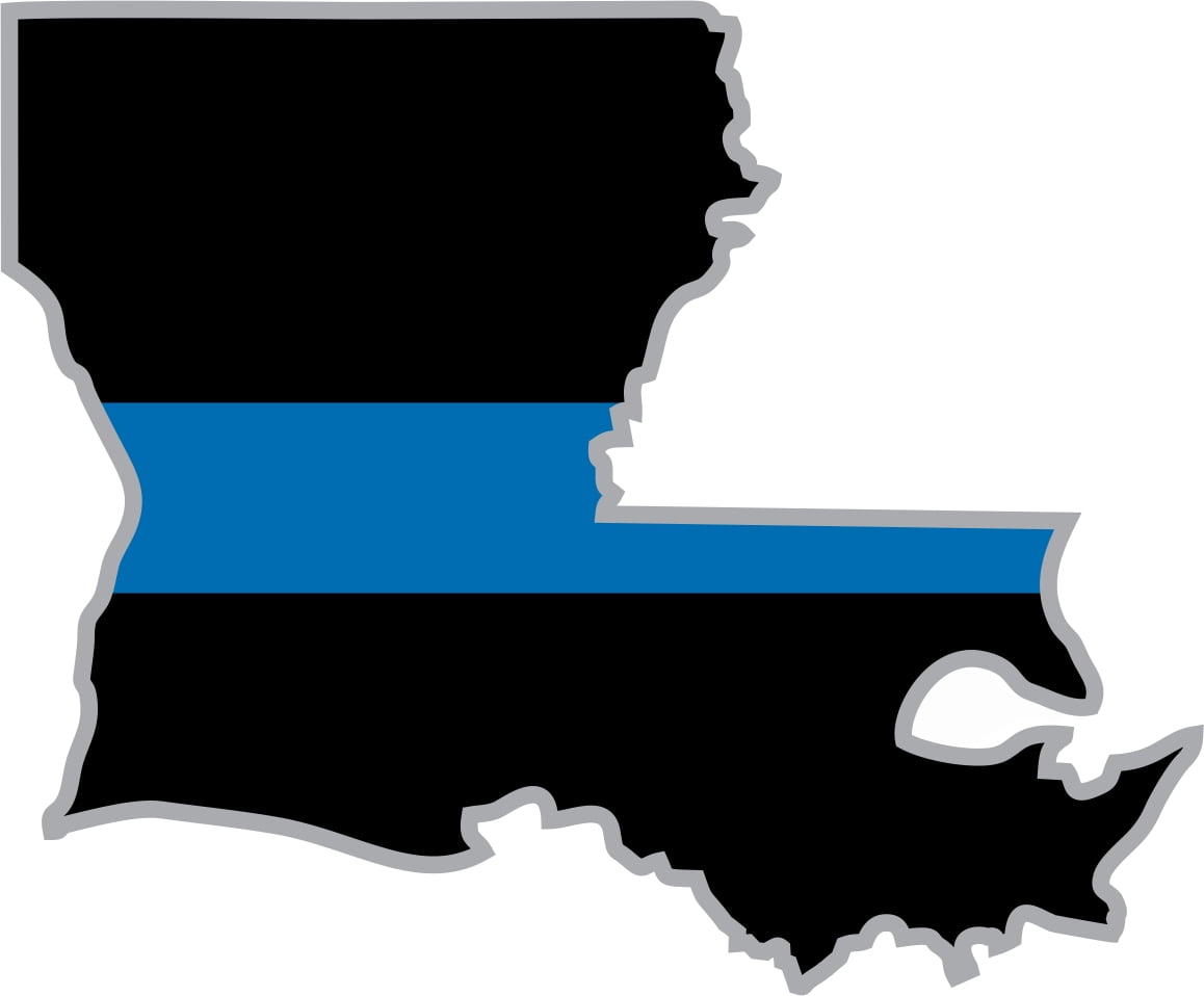 3.8 Inch Thin Blue Line Louisiana State Decal - Walmart.com