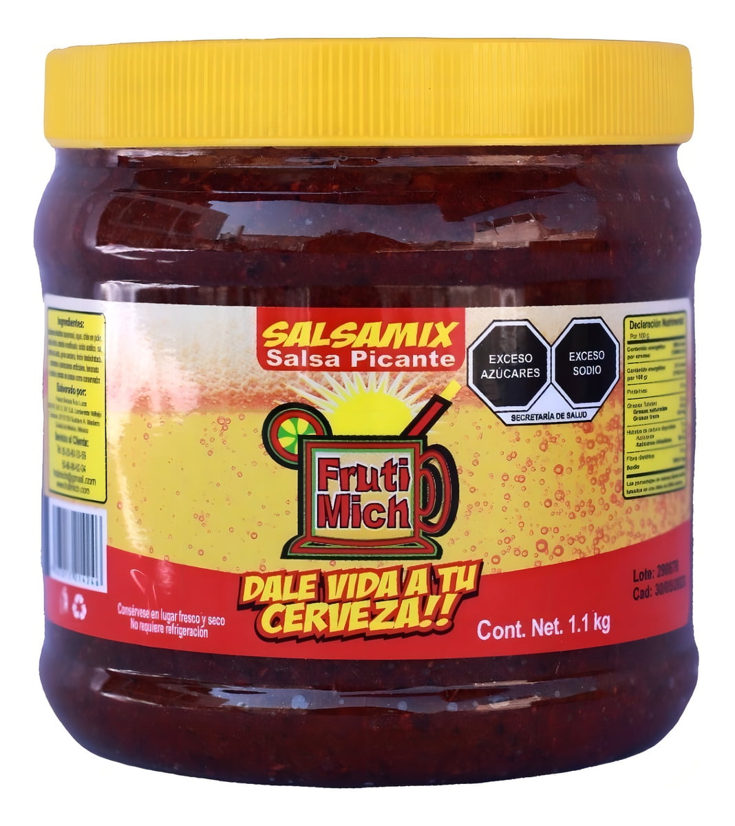 Salsa Pasta Chamoy Fuego Picante Michelada Salsamix 1.1 Kg | Walmart en línea