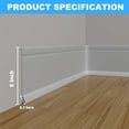 Flexible Baseboard Trim, 6 Inch(H) x 20 Feet(L) Peel and Stick Vinyl ...
