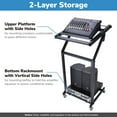 Rack Mount DJ Mixer Stand Studio Equipment Adjustable Stage Cart w ...