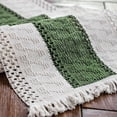 Boho Macrame Table Runner with Tassels, Hand Woven Cotton Dining Table ...